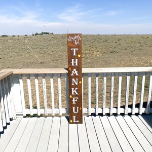 Thanksgiving Front Door Sign: Always Be Thankful Wooden Decor - Etsy