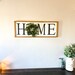Home Framed Wooden Sign / Large Home Sign With Wreath / - Etsy