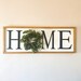 Home Framed Wooden Sign / Large Home Sign With Wreath / Farmhouse Frame ...