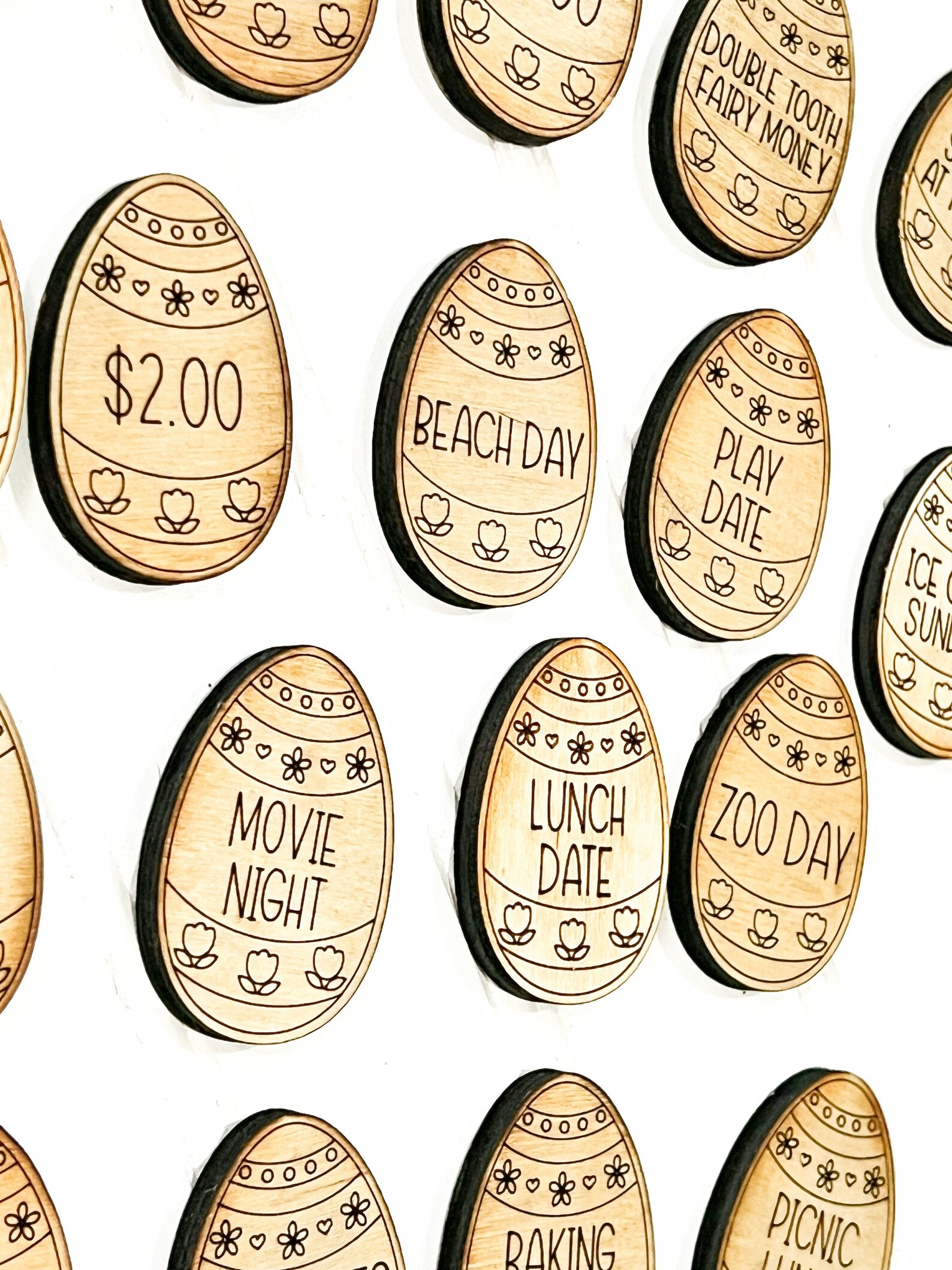Easter Egg Engraved Wooden Prize Tokens / Easter Egg Hunt - Etsy