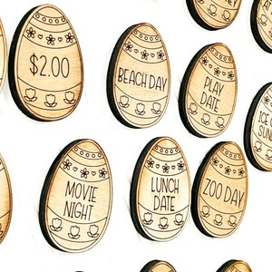 Easter Egg Engraved Wooden Prize Tokens / Easter Egg Hunt Prizes ...