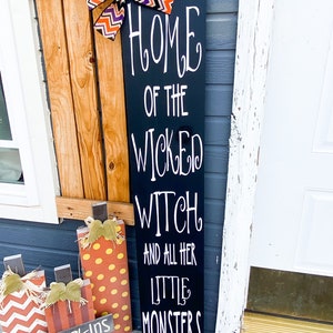 Wicked Witch Sign / Front Door Halloween Sign / Home of Wicked Witch ...