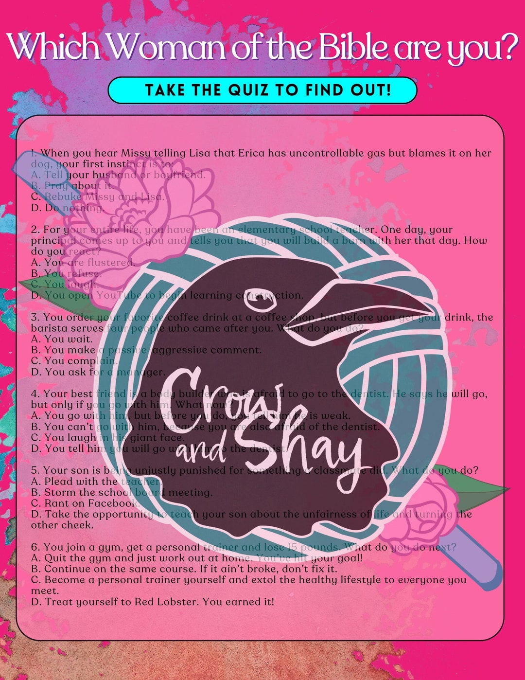 Which Woman of the Bible Are You Quiz - Etsy