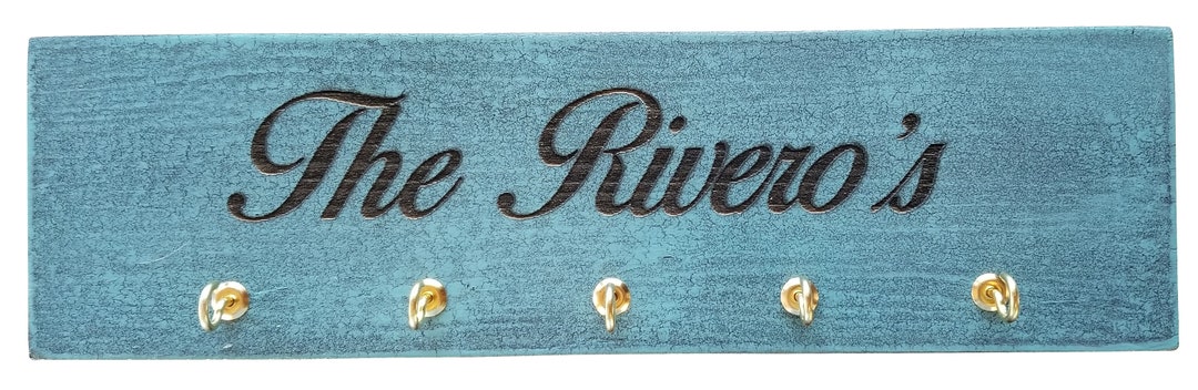 Personalized Engraved Wooden Key Rack, Wood Key Holder, Name Engraved ...