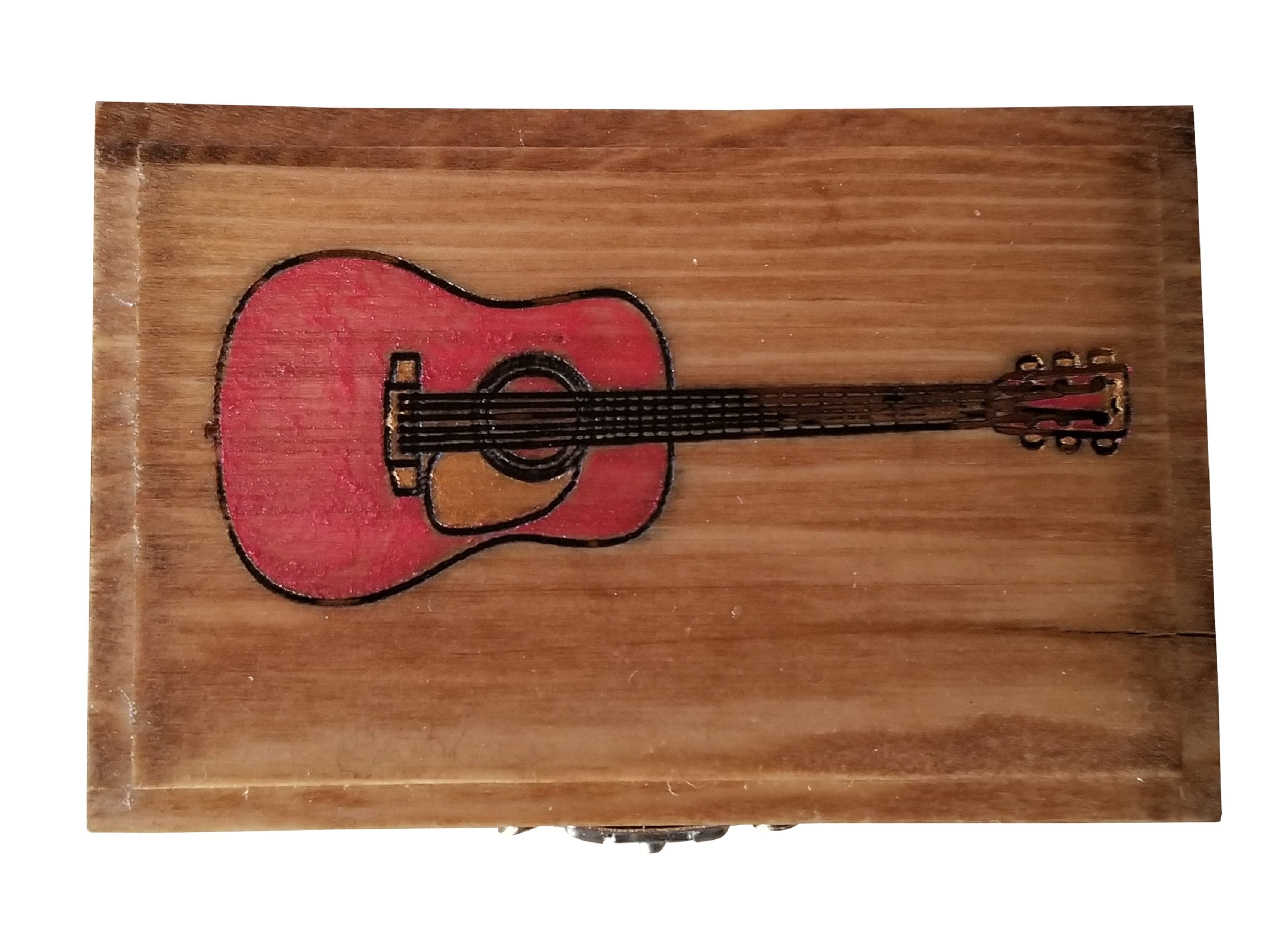 Custom Size Guitar Pick Box, Small Guitar Box, Trinket Box, Box With ...