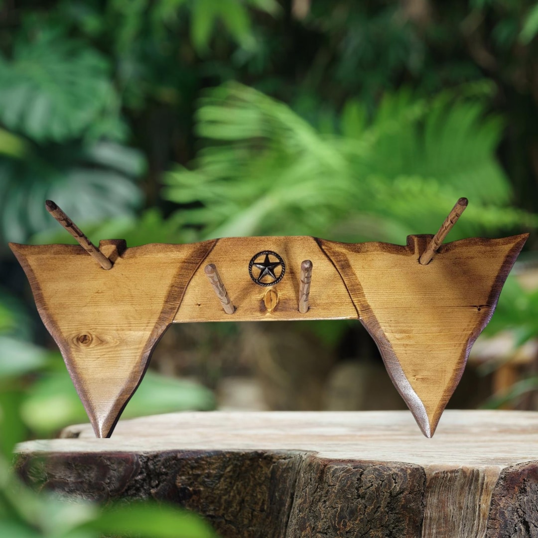 Longbow Rack, Crossbow Rack, Wooden Bow Rack, Rustic Crossbow Rack ...