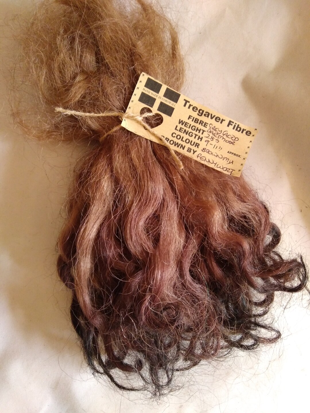 Grey Faced Dartmoor Wavy Wool Locks, Rare Breed Sheep Locks, Brown Mix ...