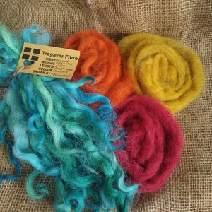 Spirit of Summer, Carded Wool and Curly Wool Box. Hand Dyed, Ethically ...