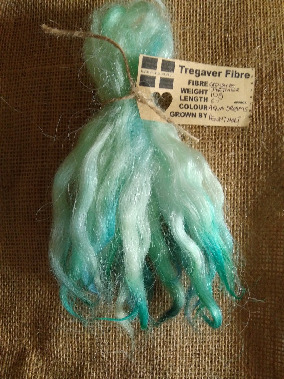 Grey Faced Dartmoor Wavy Wool Locks, Rare Breed Sheep , Dip Dyed in ...