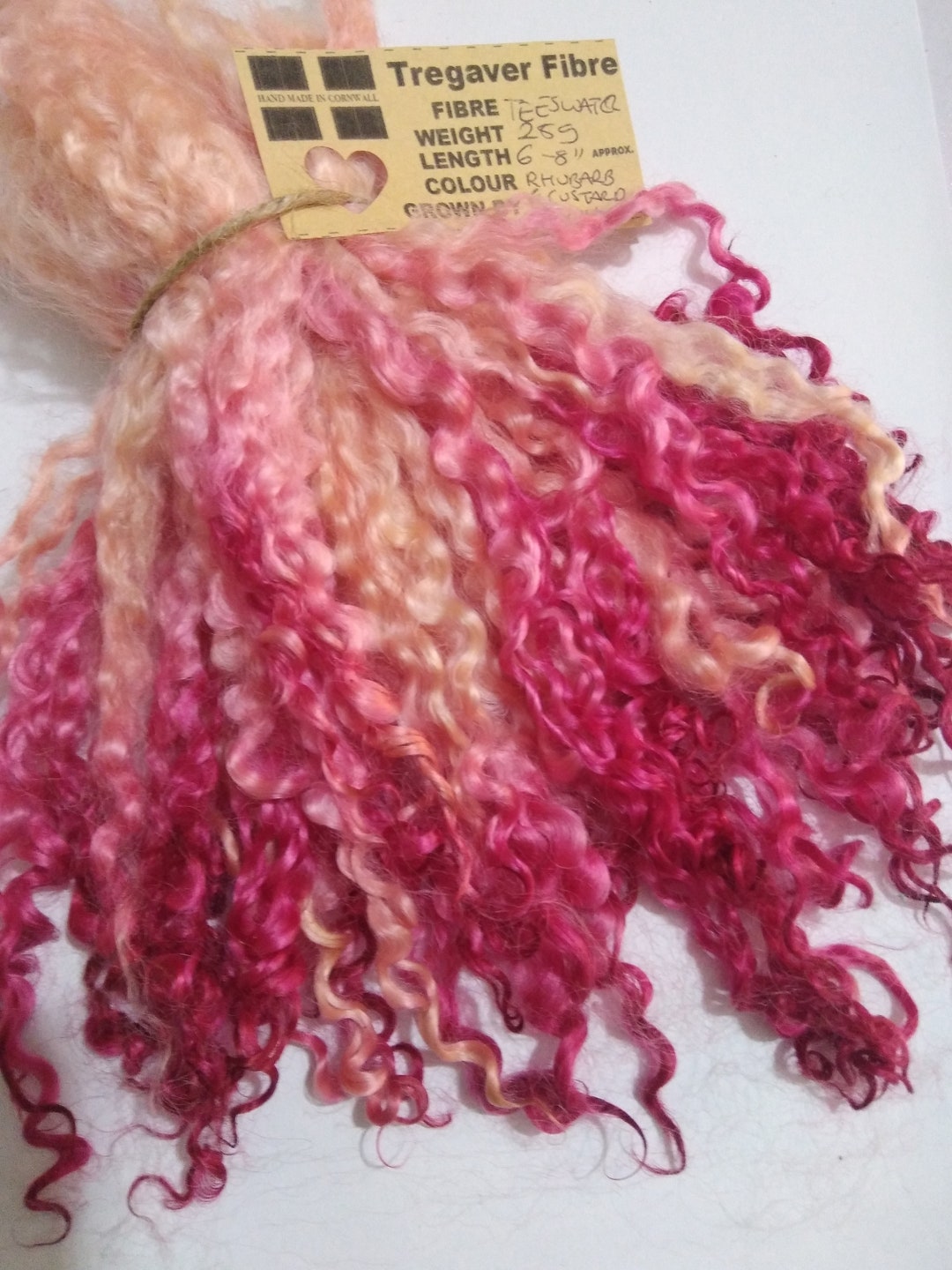 Rhubarb and Custard Curly Wool Locks, (v) Teeswater 6-8" , 28g/14g/7g ...