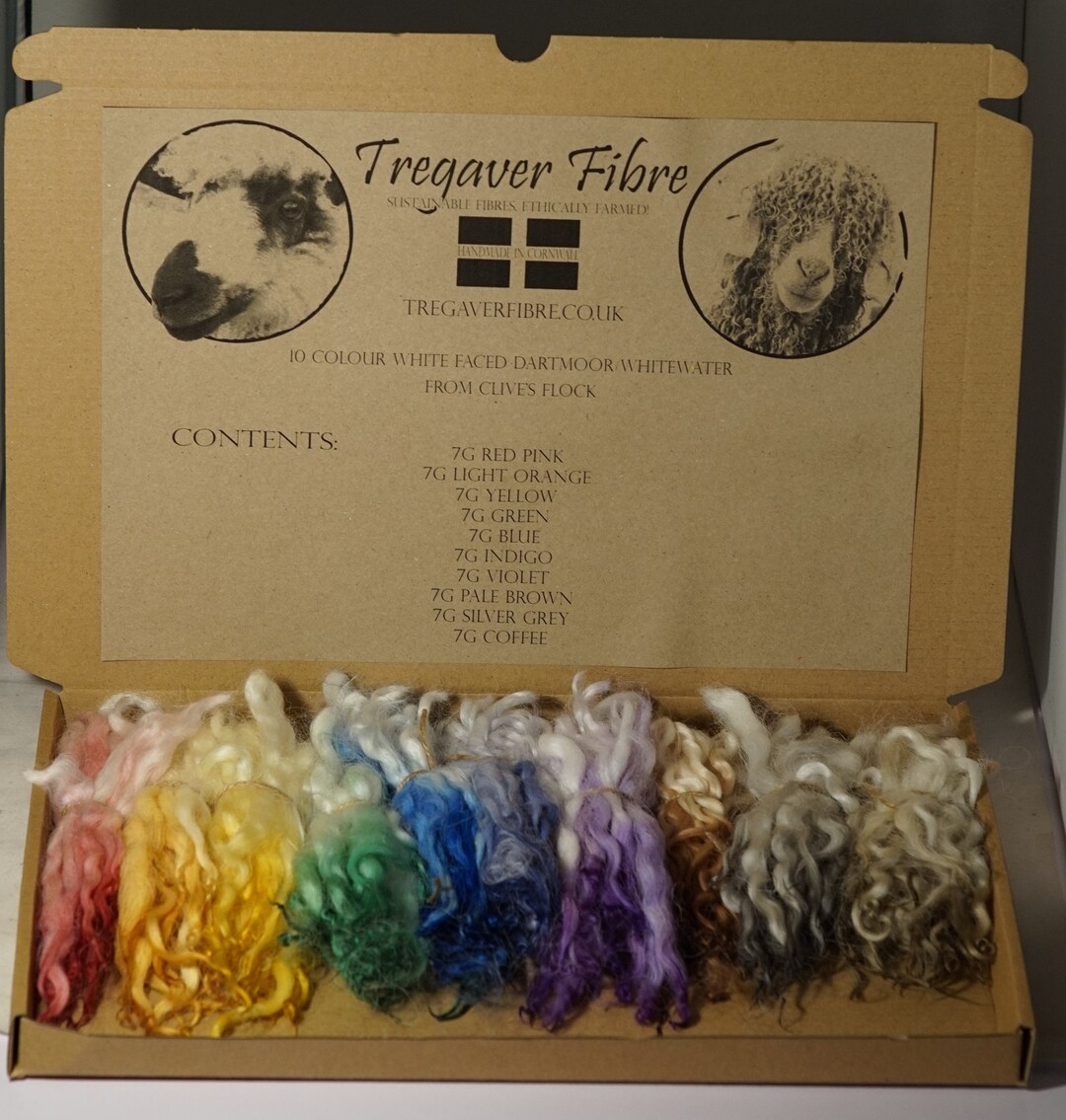 10 Colour Wool Locks Box for Felting, Fibre Arts and Doll Hair - Etsy