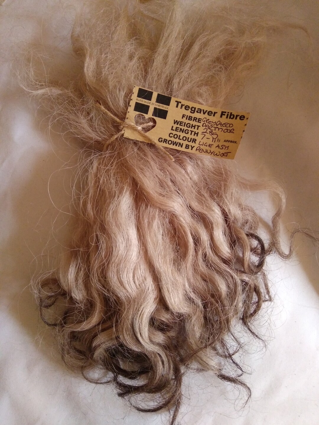 Grey Faced Dartmoor Wavy Wool Locks, Rare Breed Sheep Locks, Light ...
