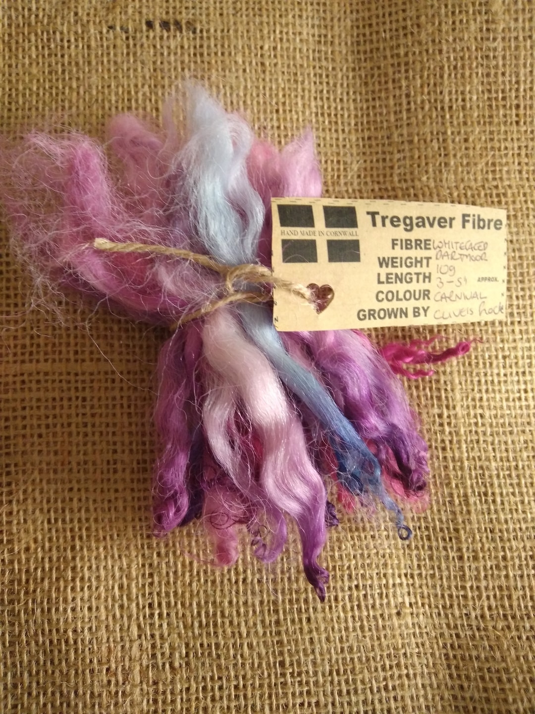 Carnival Mix (pink Purple Blue) Curly Wool Locks, White Faced Dartmoor ...