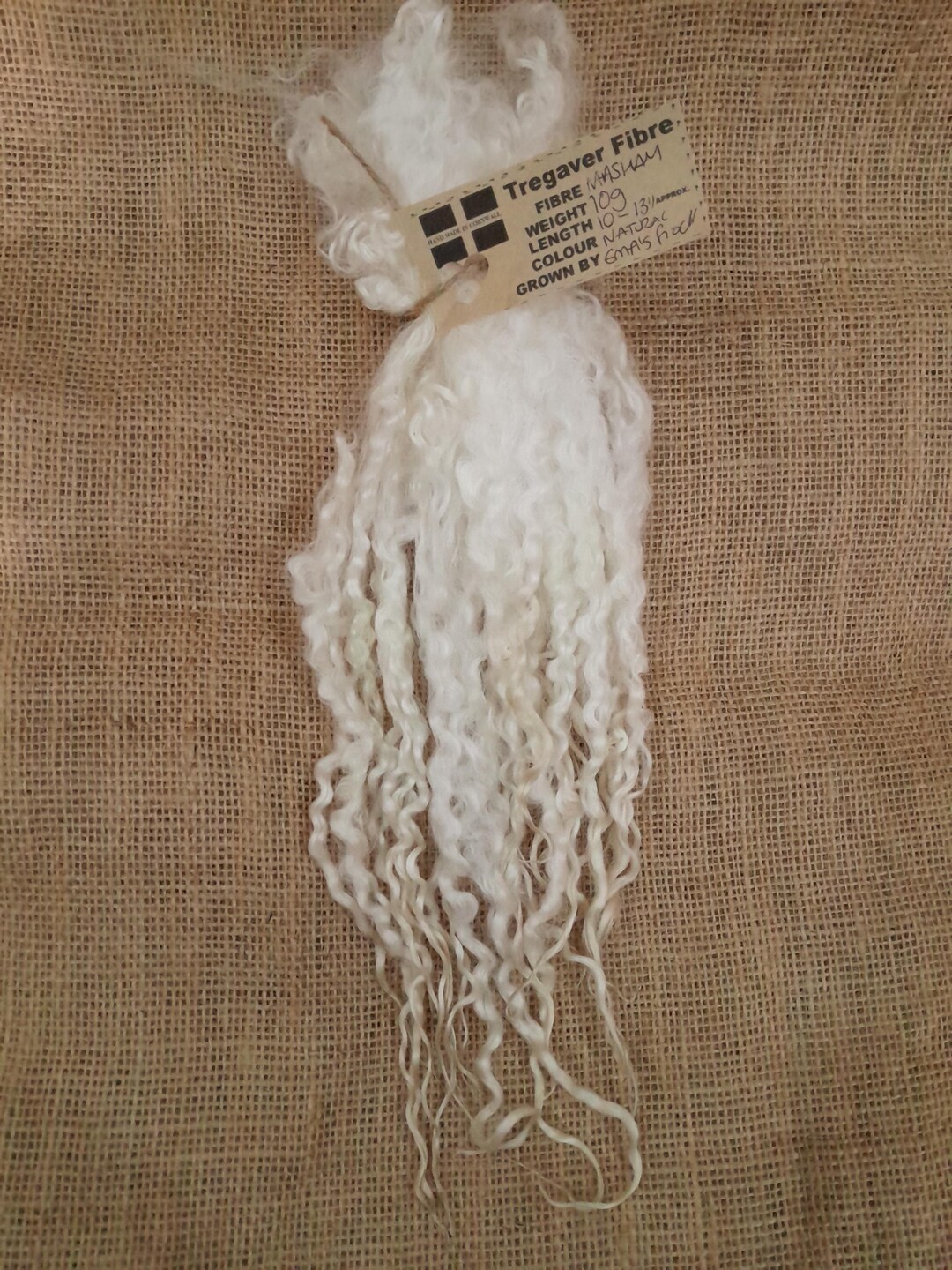Natural Undyed White/cream Masham 9-13" 10g, Curly Wool Locks, Perfect ...