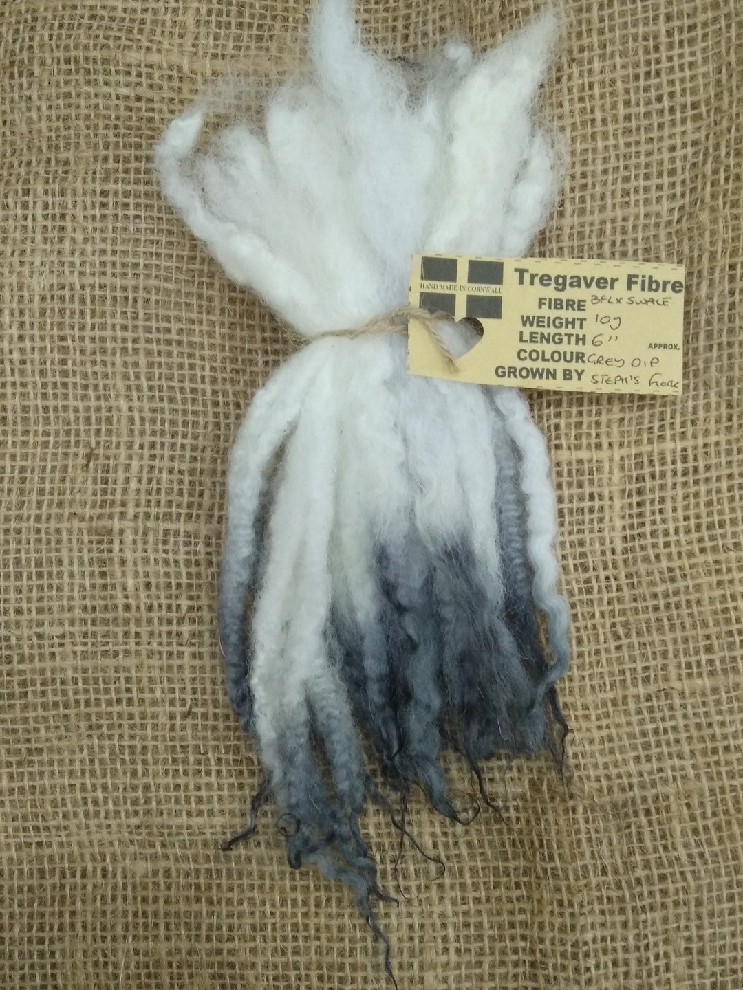 Blue Faced Leicester X Swaledale Sheep Wool Locks, Hand Dyed in a Dip ...