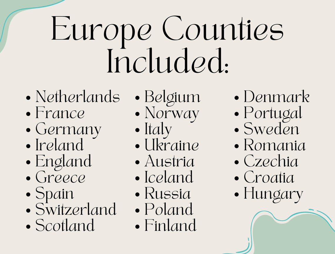 Europe Unit Study With Coloring Pages for Homeschool and Teachers ...