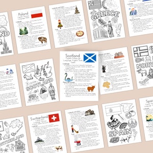 Europe Unit Study With Coloring Pages for Homeschool and Teachers ...