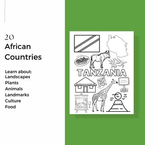 Africa Unit Study With Coloring Pages for Homeschool and Teachers ...