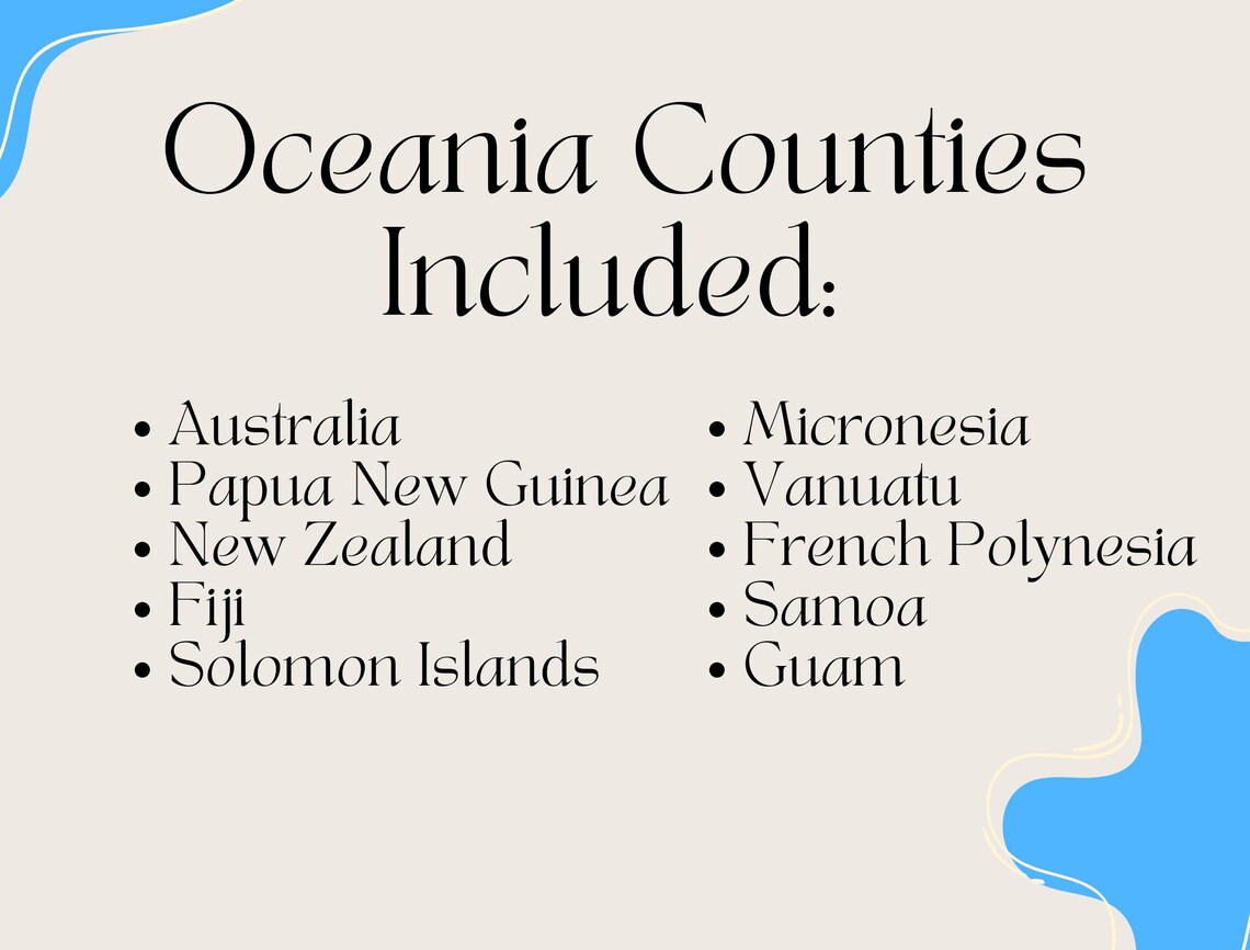Printable Oceania Australia Countries Coloring Book Sheets for Kids ...