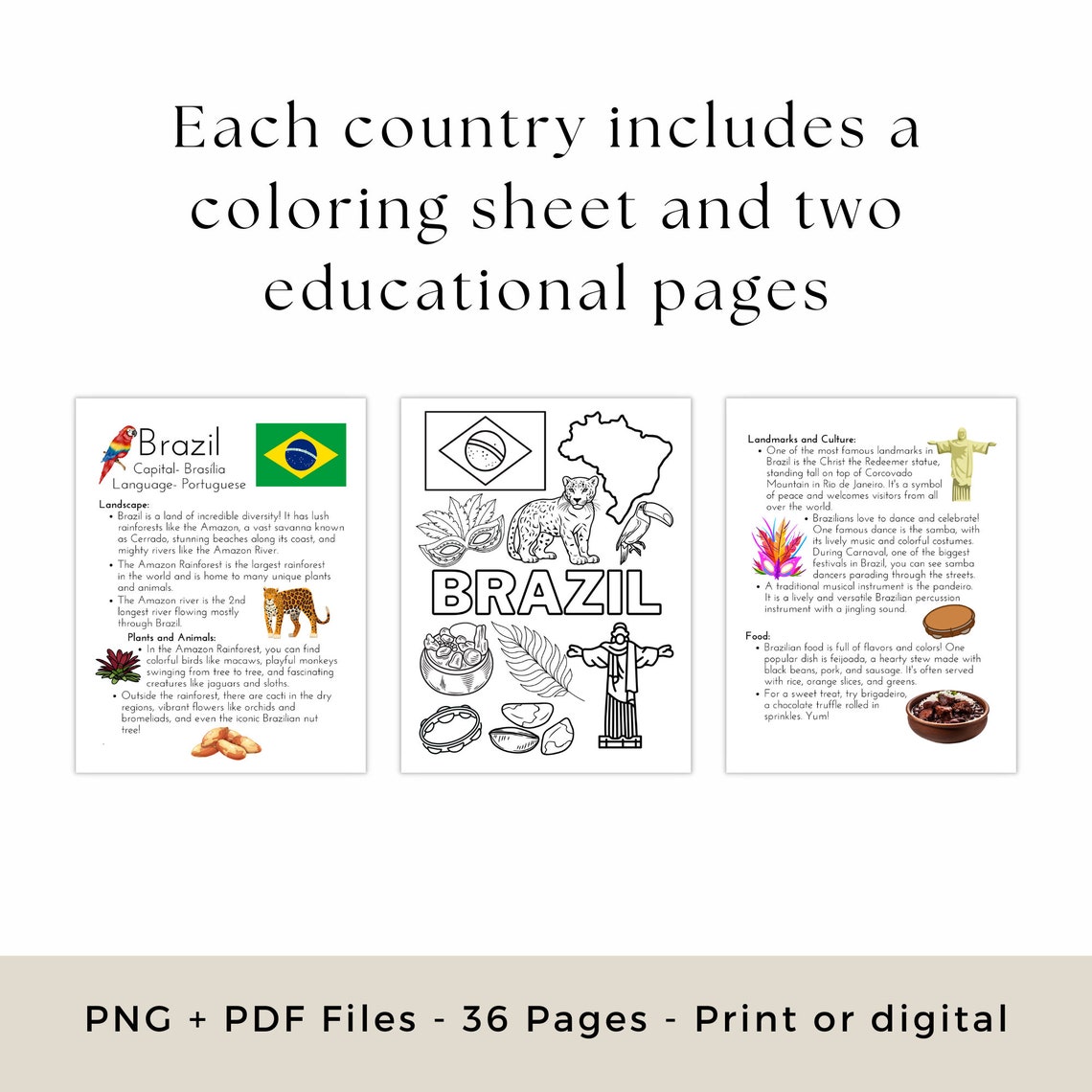 South America Leaning Pack for Teachers and Homeschool Printable ...