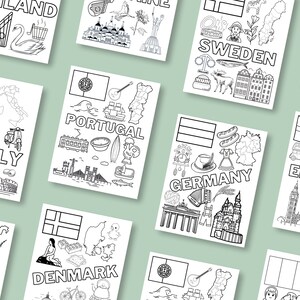 Printable Europe Countries Coloring Book Sheets for Kids Homeschool ...