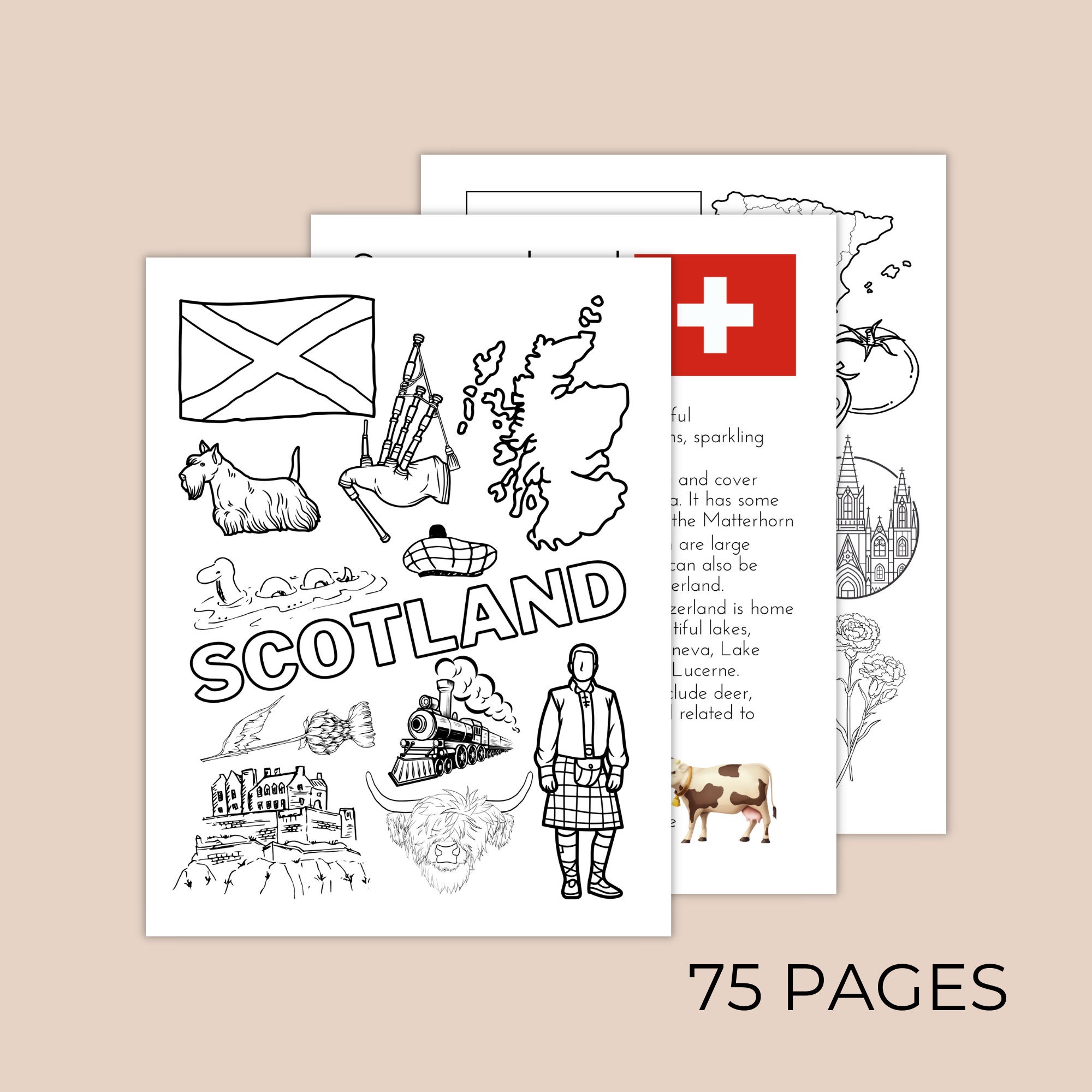 Europe Unit Study With Coloring Pages for Homeschool and Teachers ...