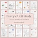 Europe Unit Study With Coloring Pages for Homeschool and Teachers ...
