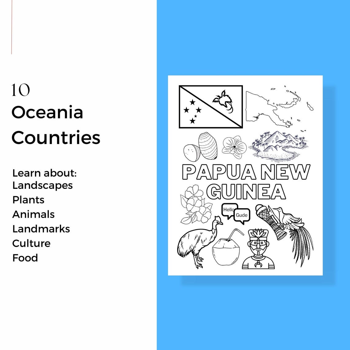 Oceania Australia Unit Study With Coloring Pages for Homeschool and ...