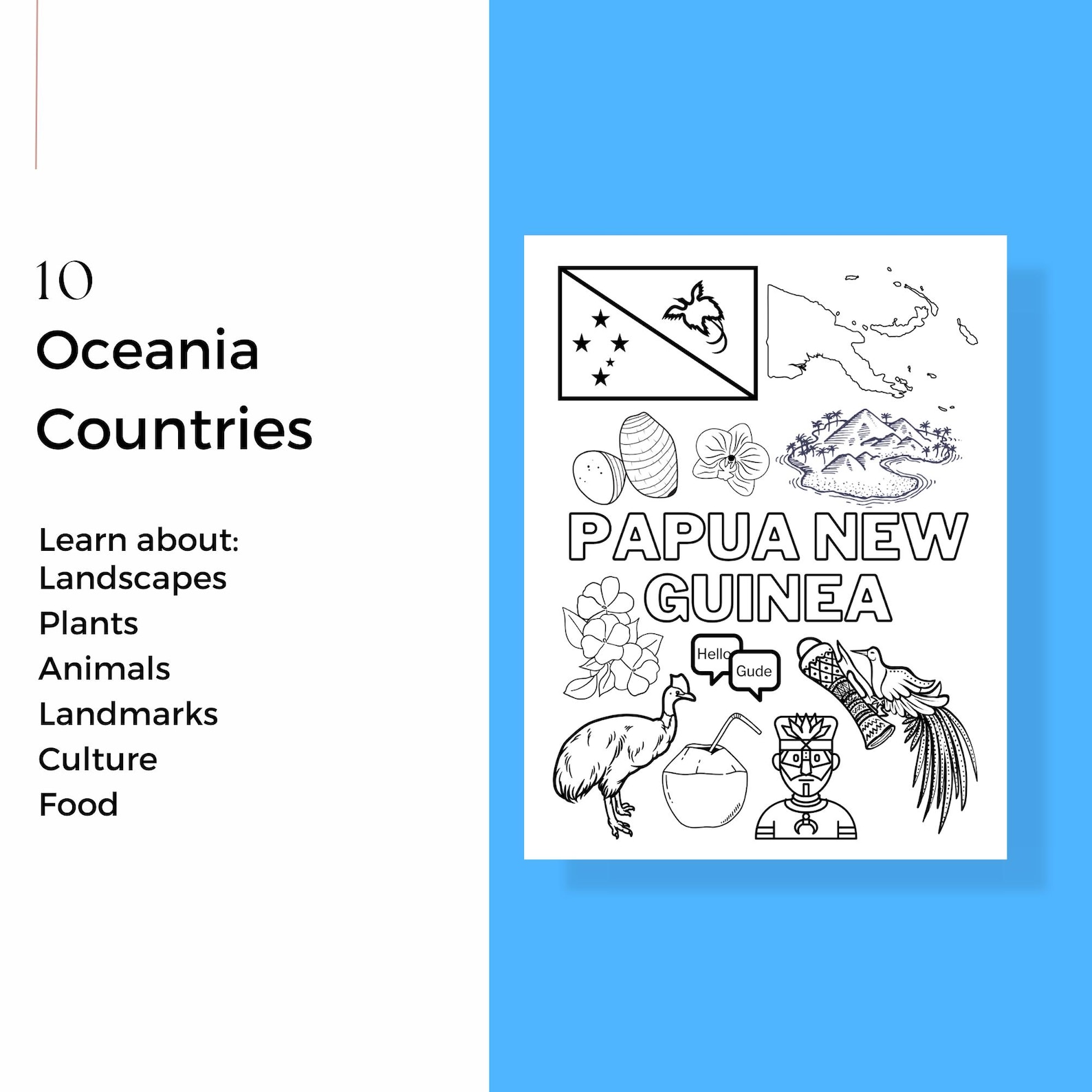 Oceania Australia Unit Study With Coloring Pages for Homeschool and ...