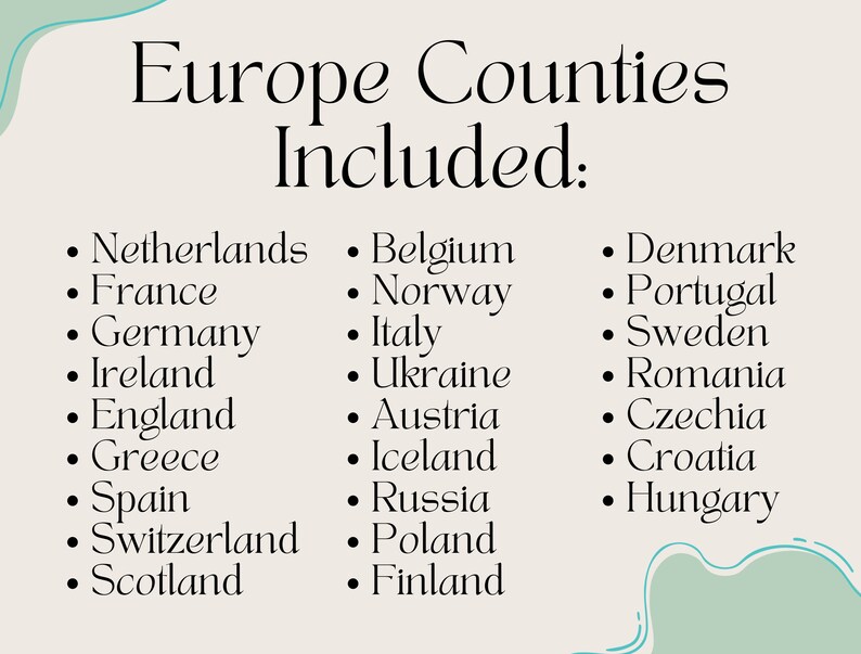 Printable Europe Countries Coloring Book Sheets for Kids Homeschool ...