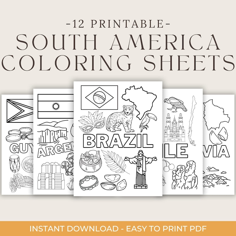 Country in South America - Etsy