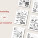 Printable Asia Countries Coloring Book Sheets for Kids Homeschool ...