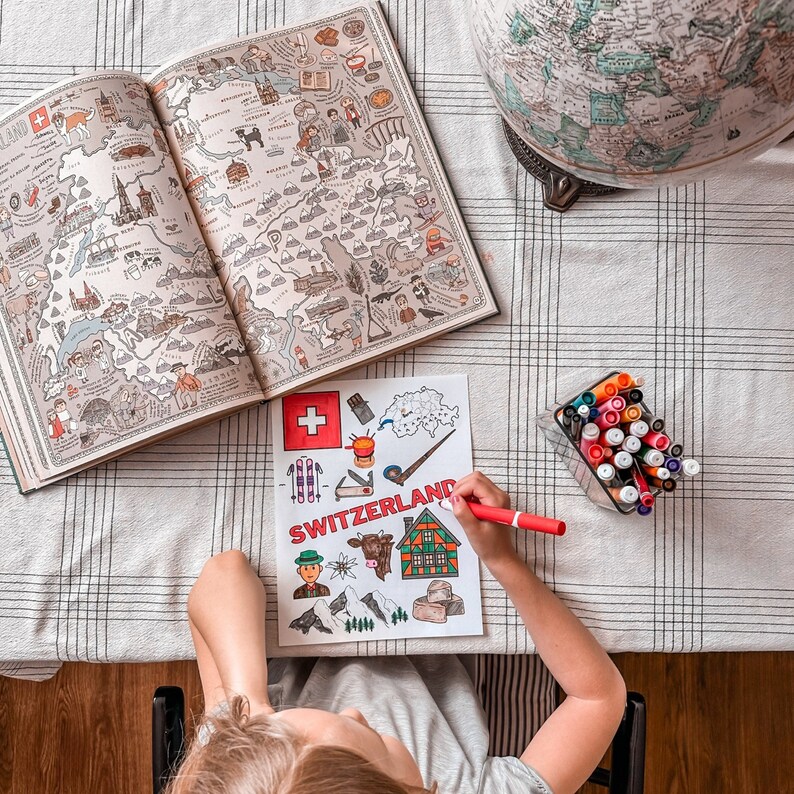 Printable Europe Countries Coloring Book Sheets for Kids Homeschool ...