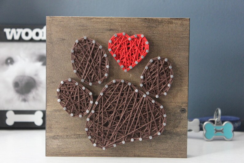 Paw Print String Art | Etsy