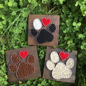 Paw Print String Art | Etsy