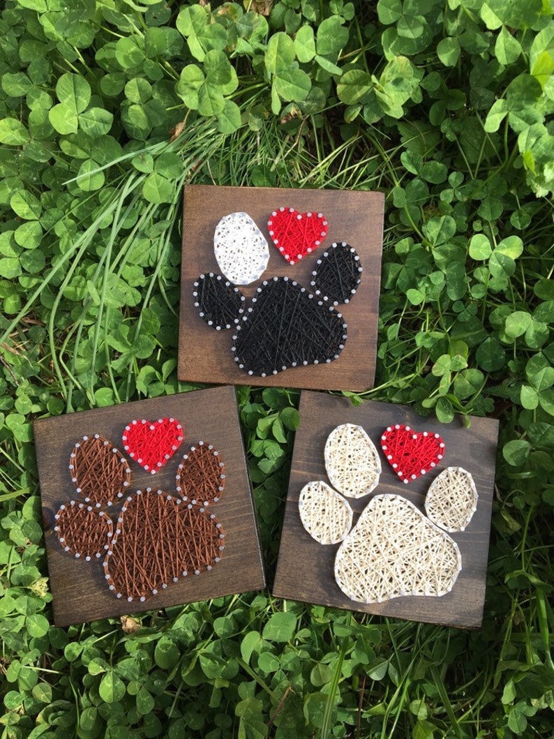 Paw Print String Art | Etsy