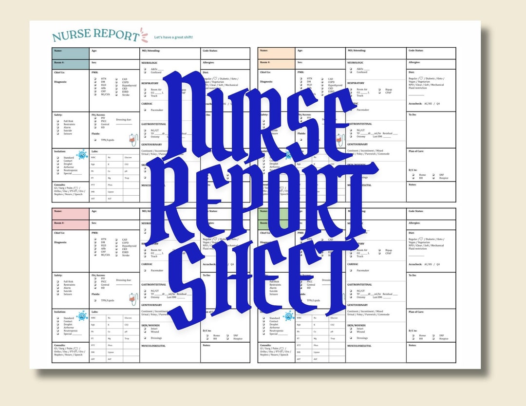 Nurse Brain Sheet (med Surg/tele/nursing Students) PDF Templates - Etsy