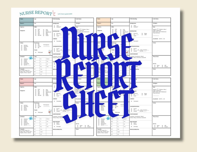 Nurse Brain Sheet (med Surg/tele/nursing Students) PDF Templates - Etsy