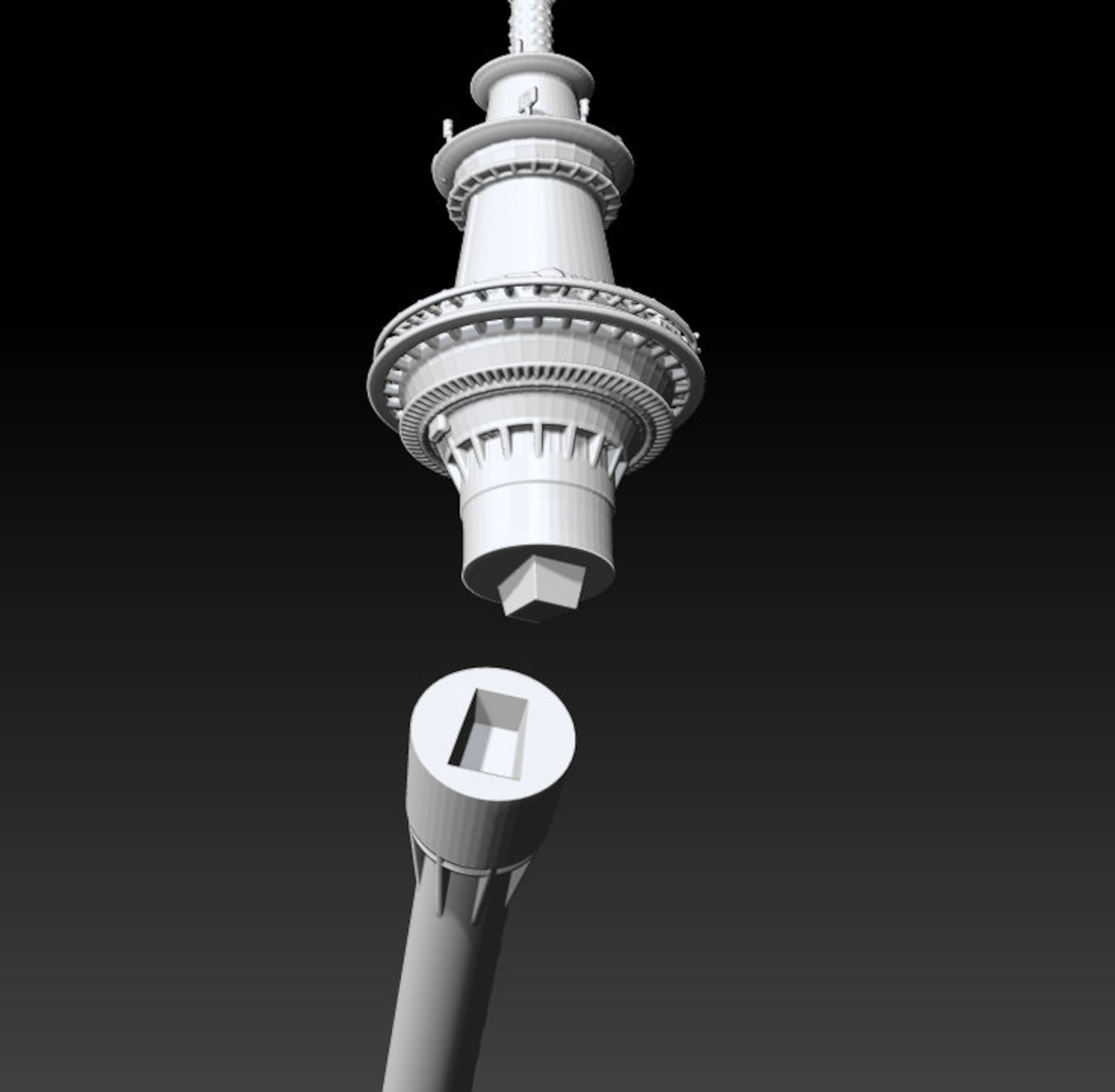 Auckland Sky Tower - Architectural Model Ready for 3D Printing - Etsy