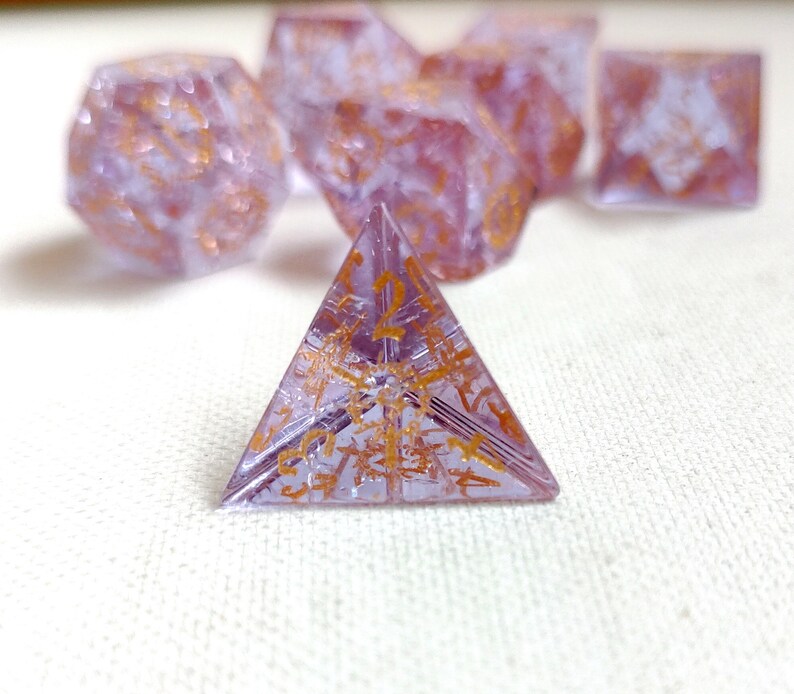 Crystal DND Dice Set Hand Crafted With Natural Crystal Unique - Etsy