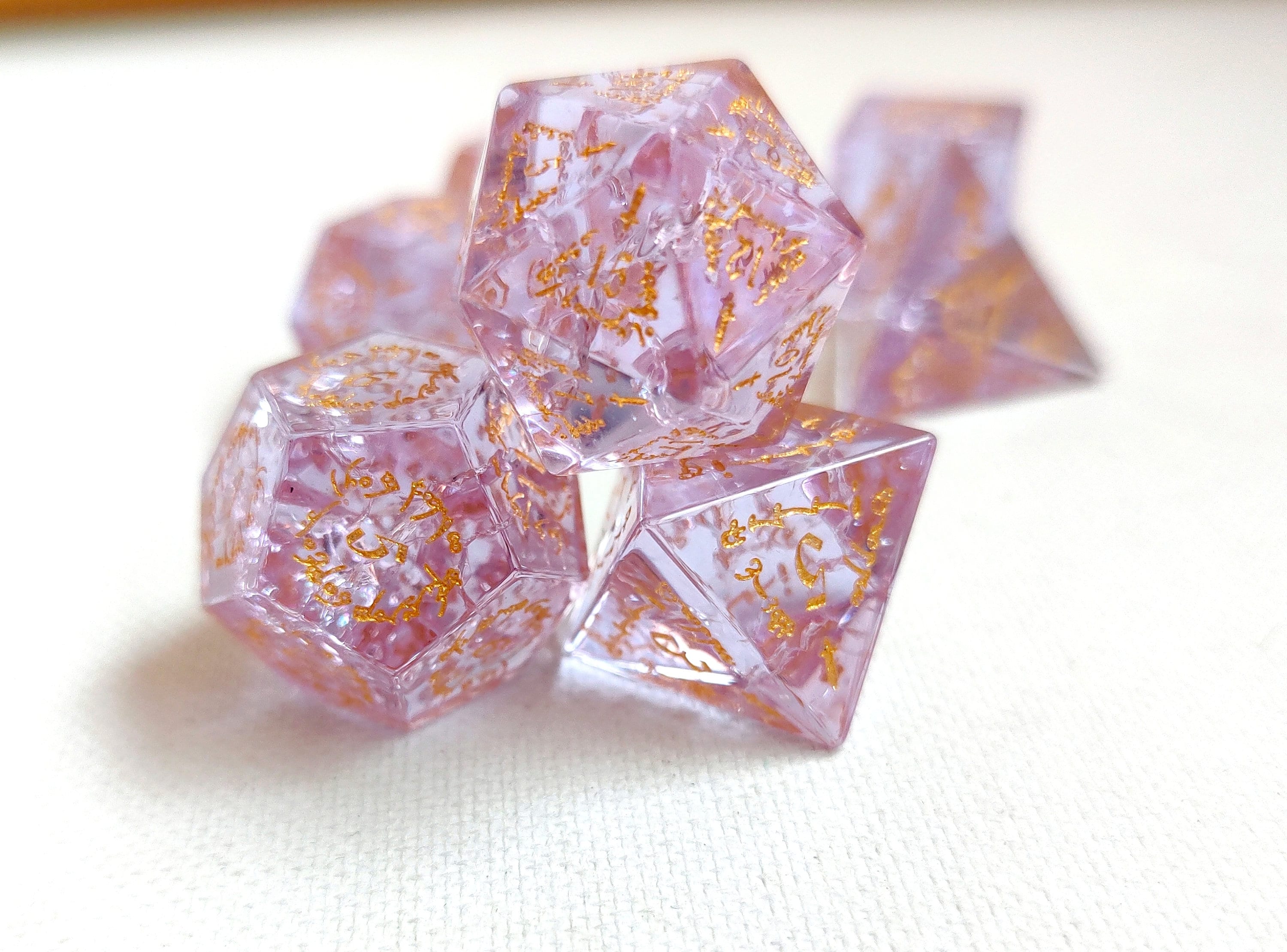 Crystal DND Dice Set Hand Crafted With Natural Crystal, Unique Design ...