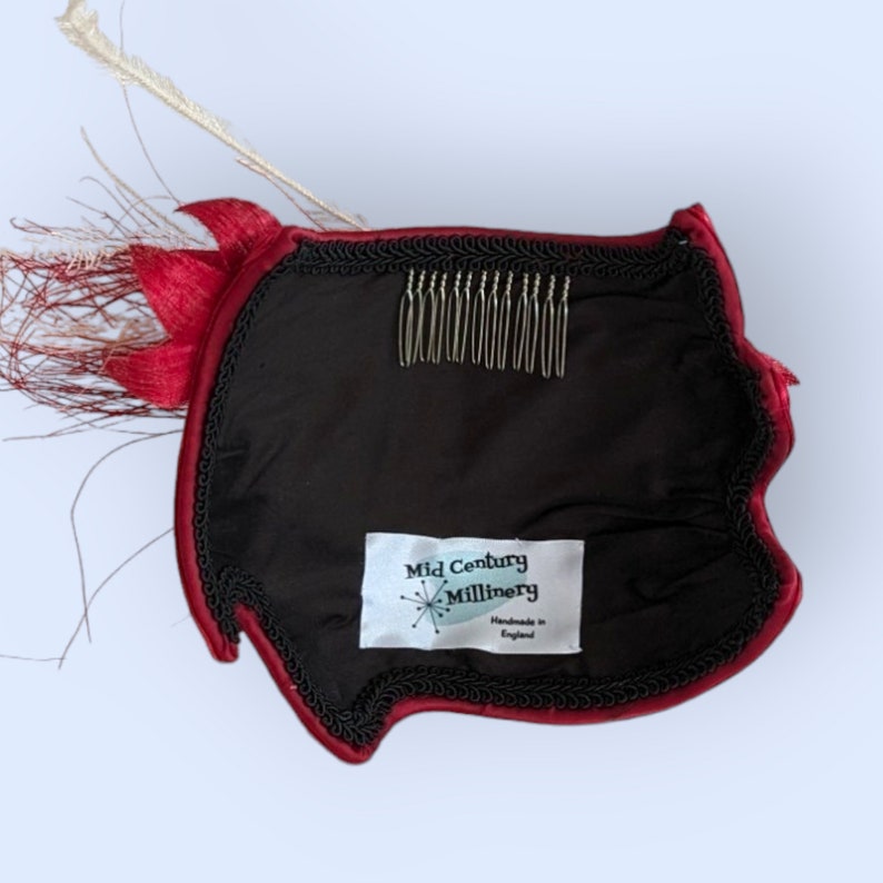 Lorelei 1950s Style, Ruby Red Hollywood Inspired Headdress. Decorated ...