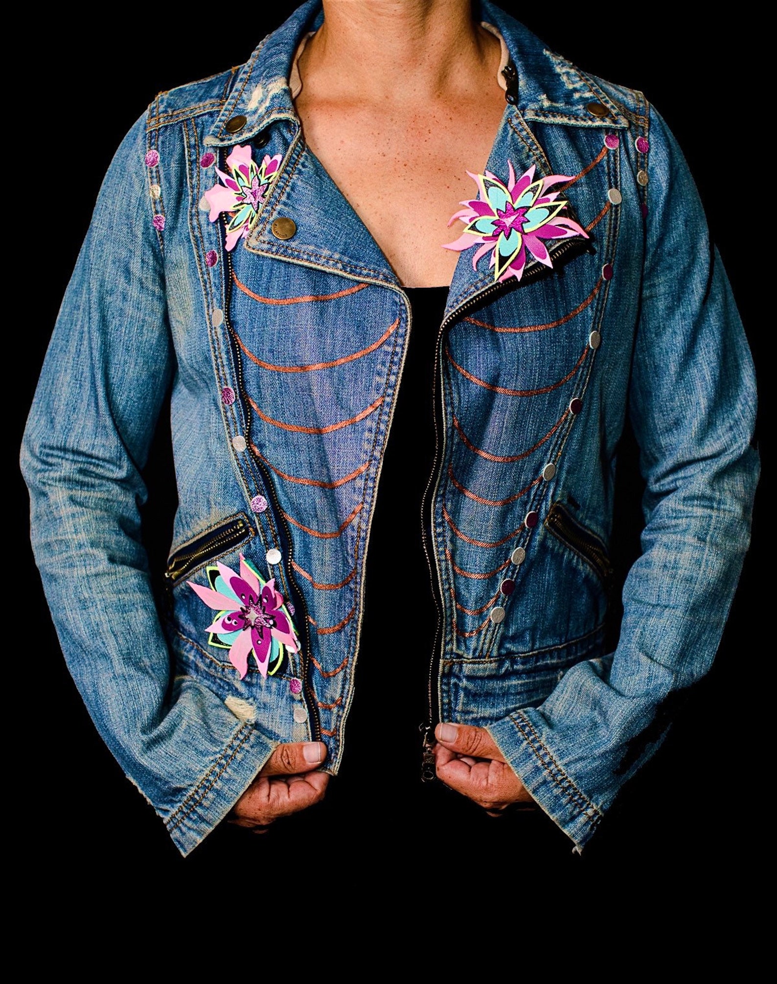 Repurposed Denim Jacket • Freedom Flight - Etsy