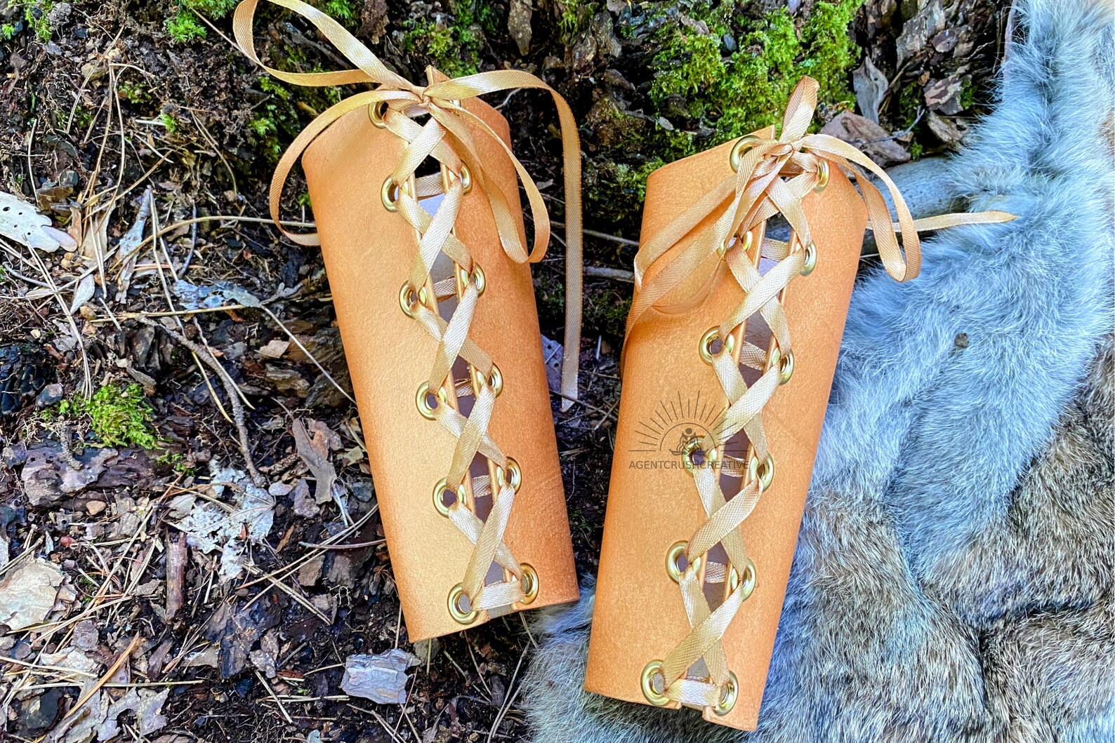 Gold Leather Bracers, Gold Gauntlets, Genuine Leather Gauntlets, Gold ...