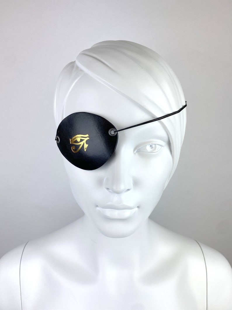 Goth Eyepatch Leather Eye of Horus Gold Eye of Ra Jewelry | Etsy