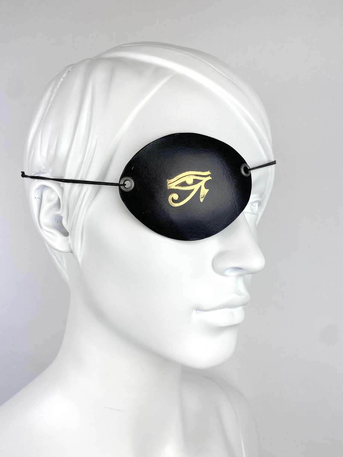 Goth Eyepatch Leather Eye of Horus Gold Eye of Ra Jewelry | Etsy