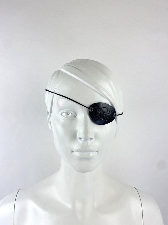 Skull Eyepatch Pirate Costume Biker Gift Small Eye Patch | Etsy