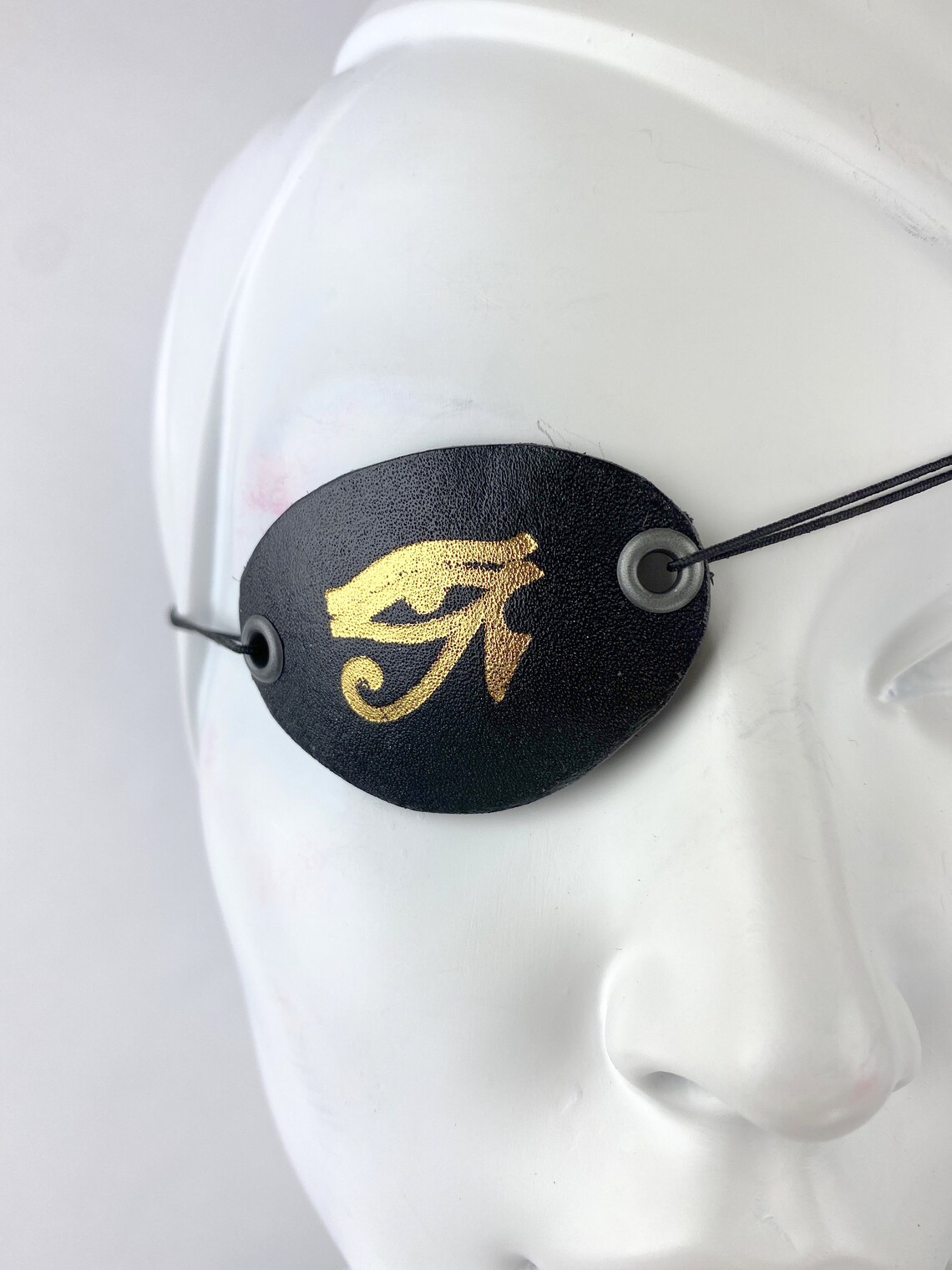 Goth Eyepatch Leather Eye of Horus Gold Eye of Ra Jewelry - Etsy