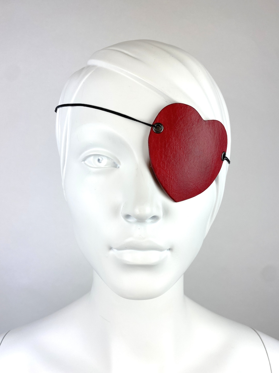 Heart Eye Patch, Red Eyepatch Cosplay, Goth Eyepatch for Woman, Leather ...