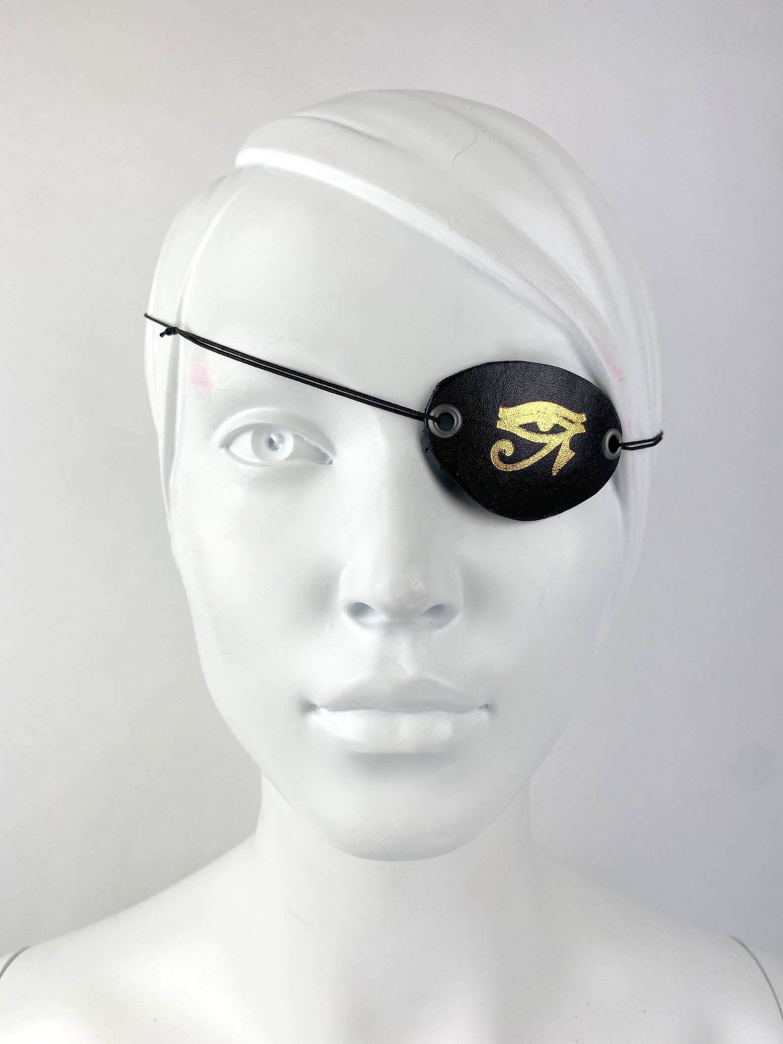 Goth Eyepatch Leather Eye of Horus Gold Eye of Ra Jewelry - Etsy